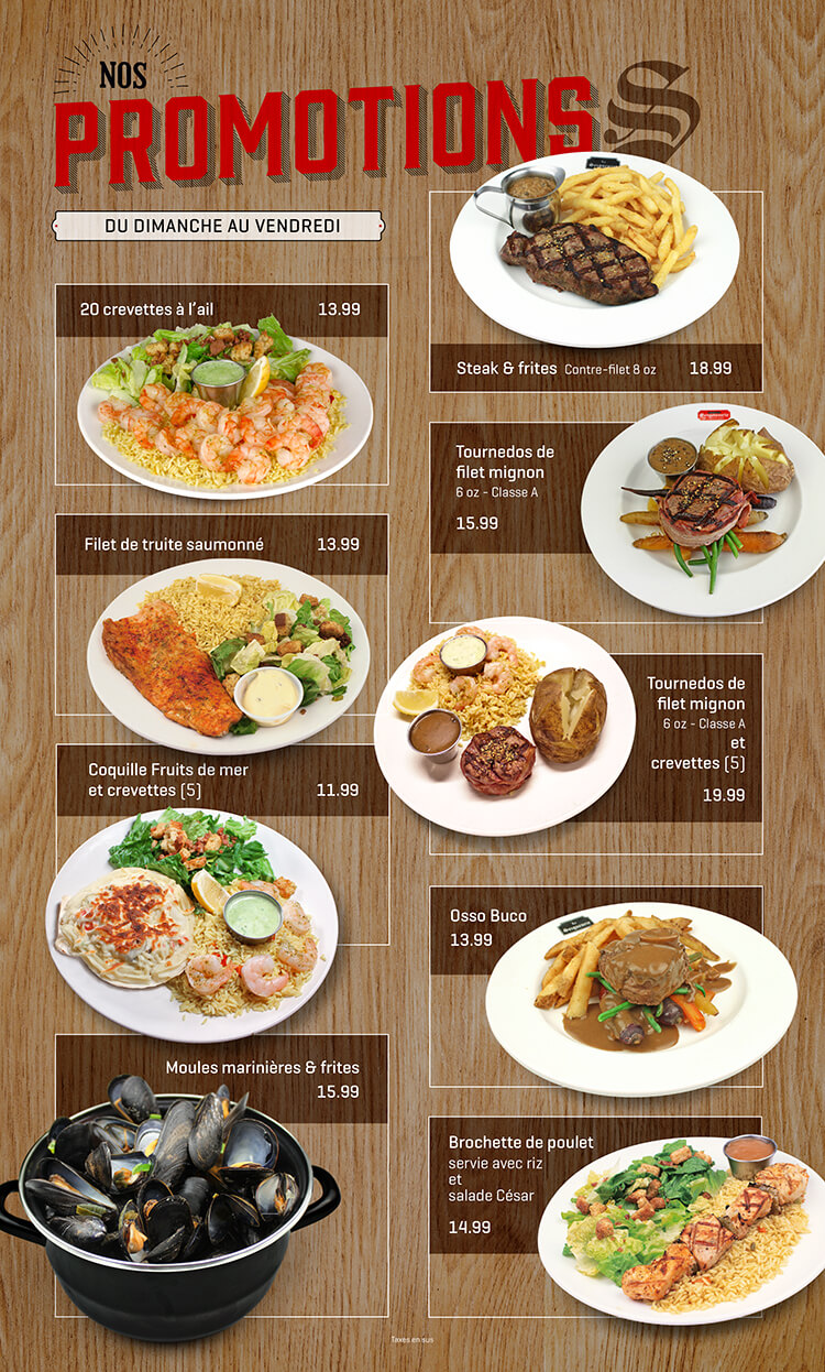 Promotions – la Brasserie Seigneurie